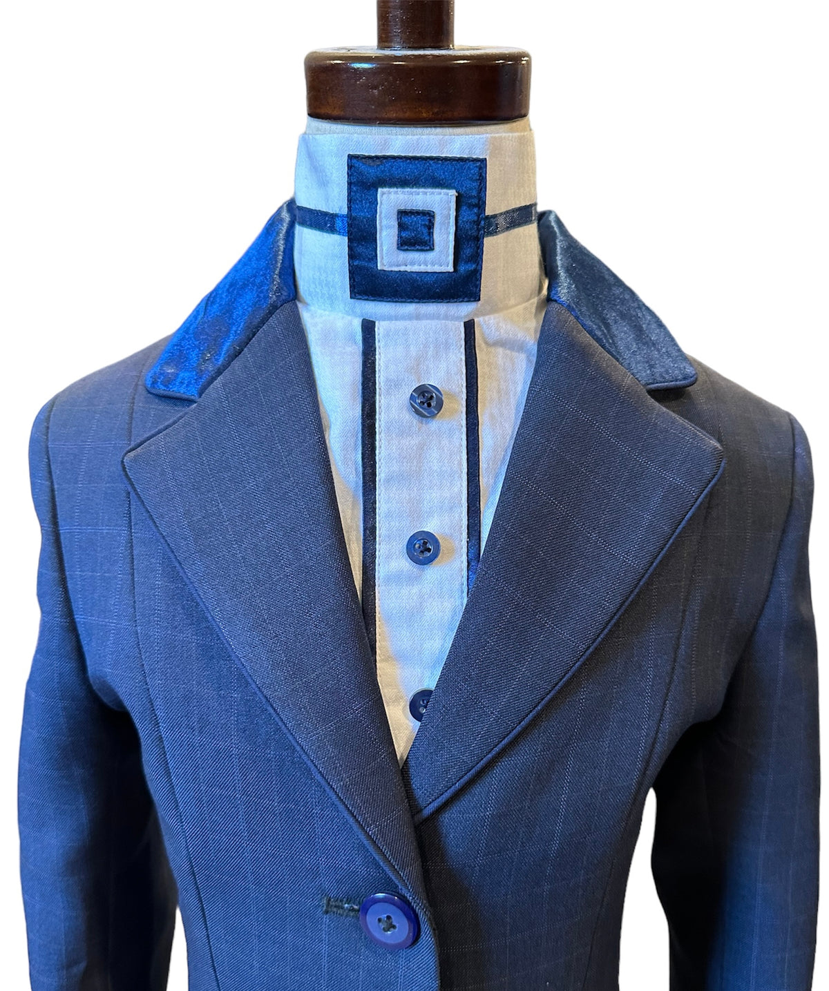English Show Coat Navy Plaid Youth | Huntress Riding Apparel