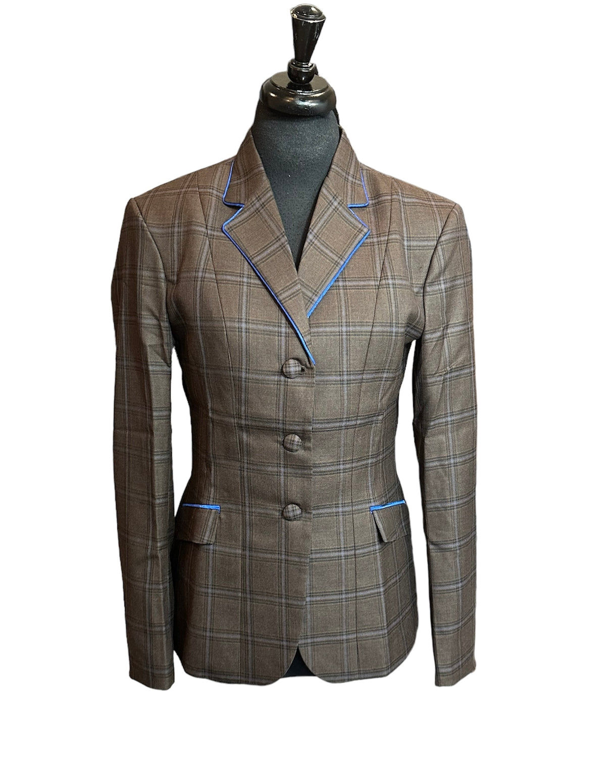 ‼️NEW‼️ English Show Coat Brown and Blue Plaid Fabric Code T31 ONE ONL ...