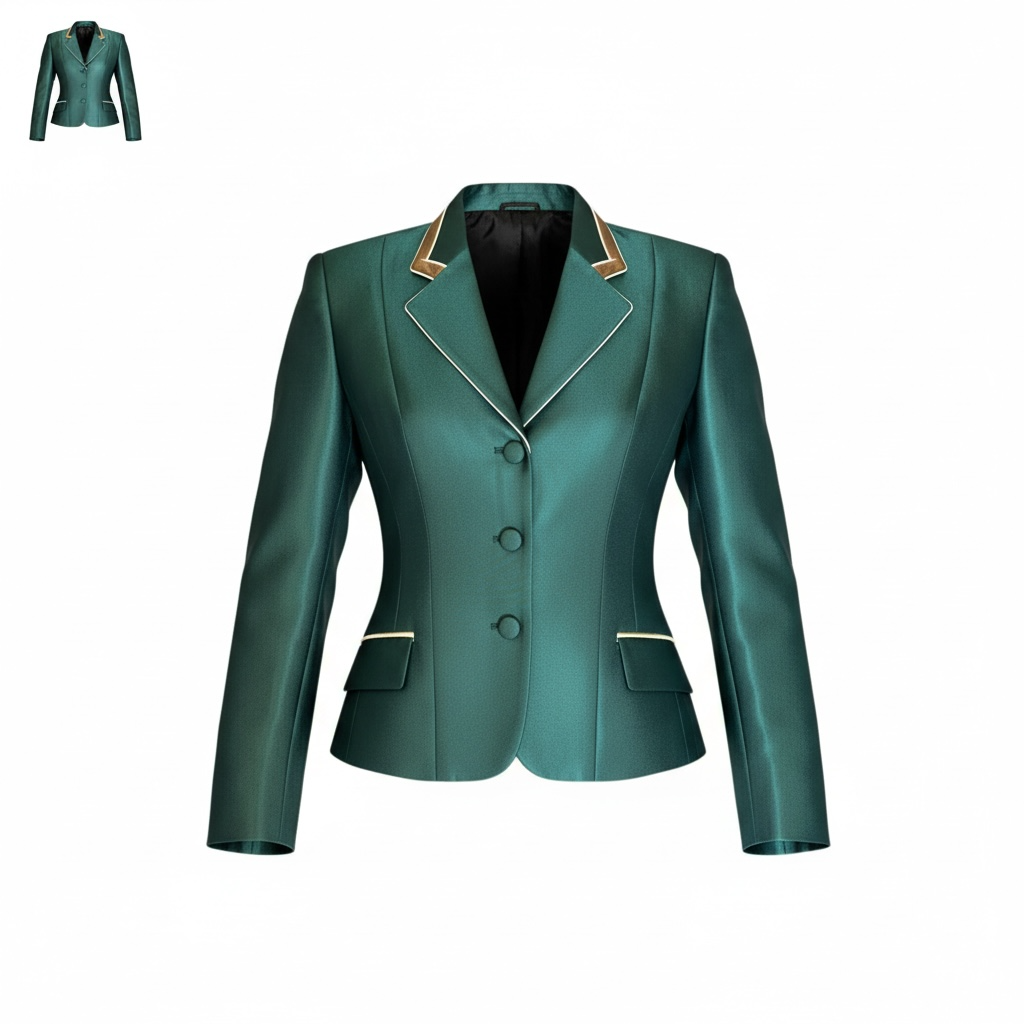 English Show Coat Hunter Green and Tan Consignment – Huntress Riding ...