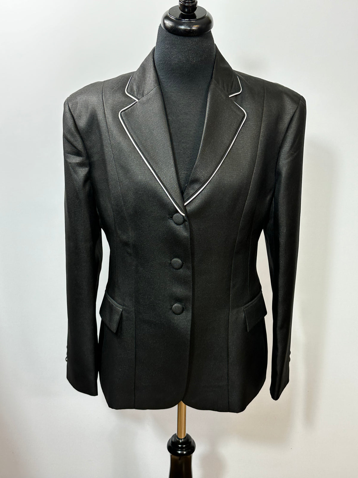 English Show Black Sheen Fabric Code R336 | Huntress Riding Apparel