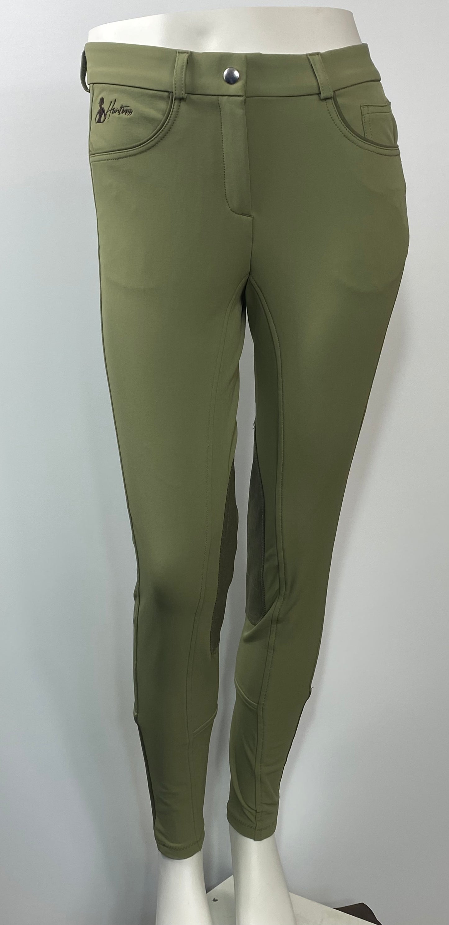 Elite Show Breeches Green Beige – Huntress Riding Apparel